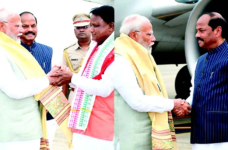 PM Modi, others attend swearing-in of new BJP-led govt in Odisha ...